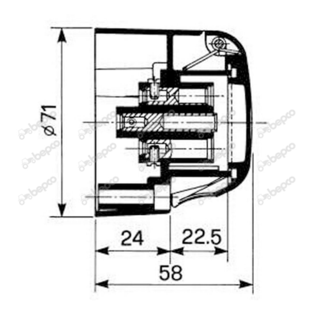 7 Pin Socket Female Plastic Clapham Agricultural Engineering